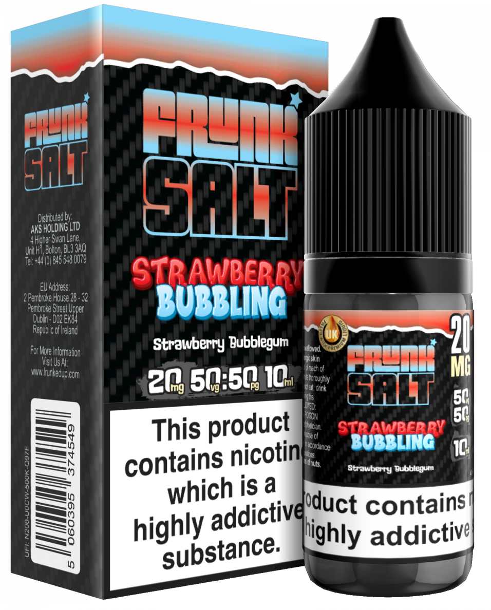 Strawberry Bubbling Nic Salt E liquid by Frunk — MyShishaPen